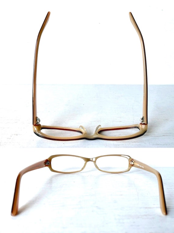 Vintage Skinny Acetate Eyeglass Frames Caramel Butter… - Gem