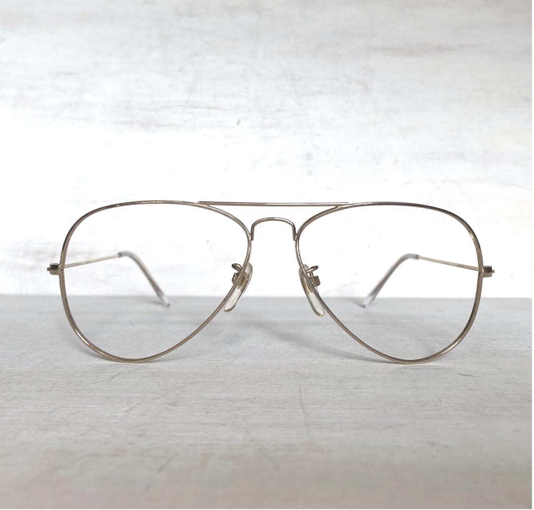 Vintage WIDE FIT Eyeglasses 18k Gold Plated Ultra Thin Aviator Wire ...