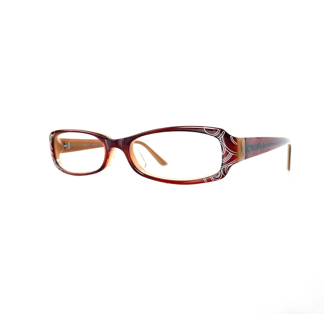 Y2K Vintage Skinny Acetate Eyeglass Frames Caramel Butterscotch ...