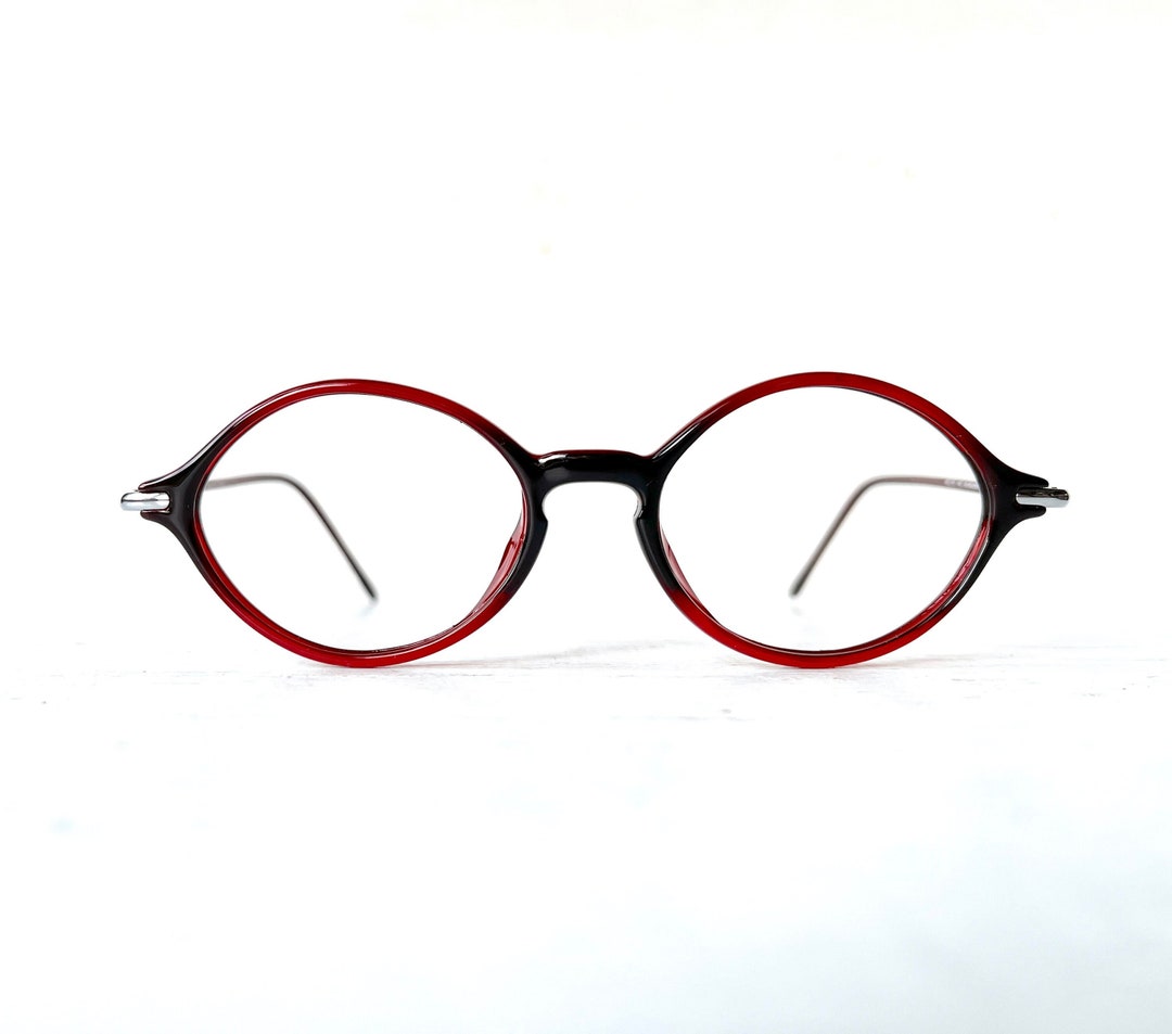 Mario Martinelli Vintage 90s Low Profile Minimalist Eyeglasses Oval Cat ...