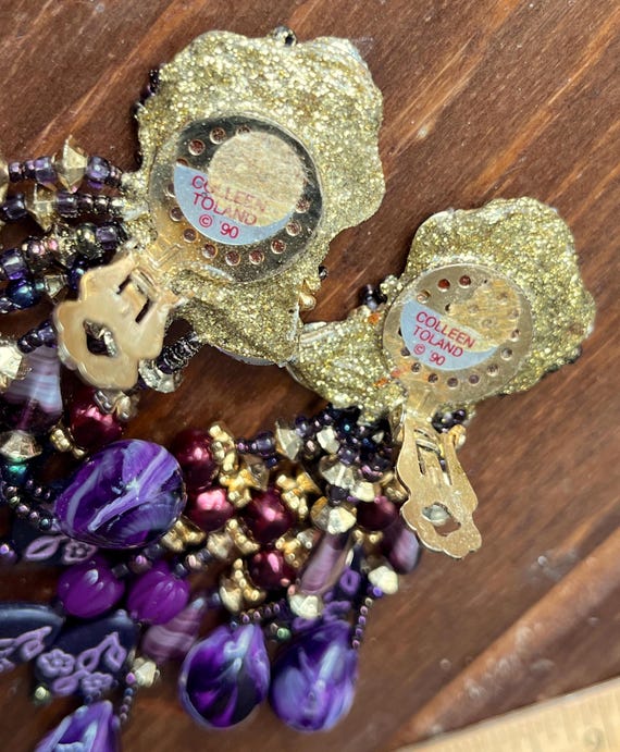 Vintage Colleen Toland 90s Beaded Murano Glass Dangle… - Gem