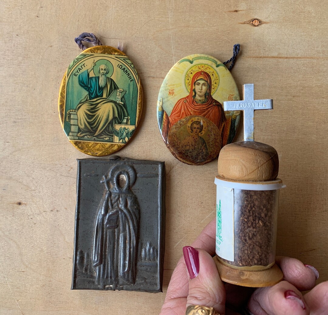 Religious Plaques Greek Orthodox Wall Decor Vintage Primitive - Etsy