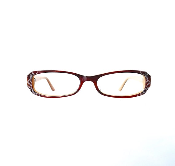 Vintage Skinny Acetate Eyeglass Frames Caramel Butter… - Gem