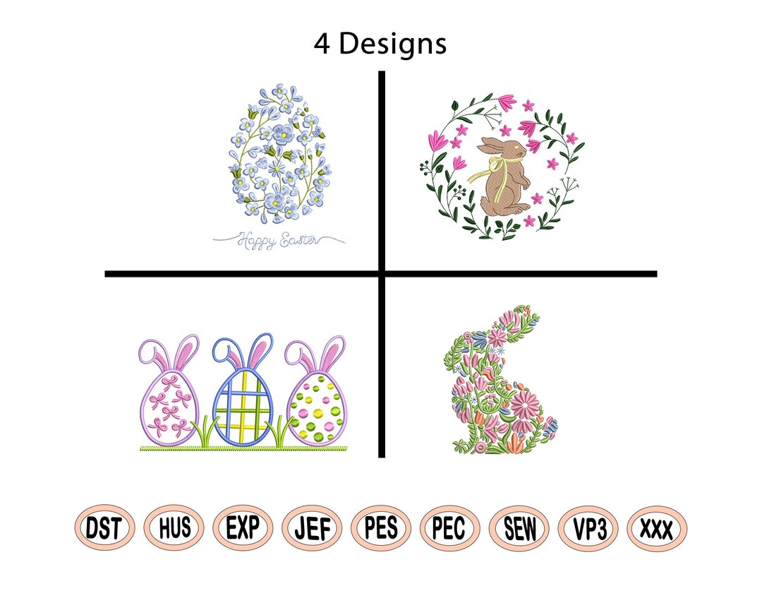Buy Easter Machine Embroidery Design Pack Easter Mini Machine ...