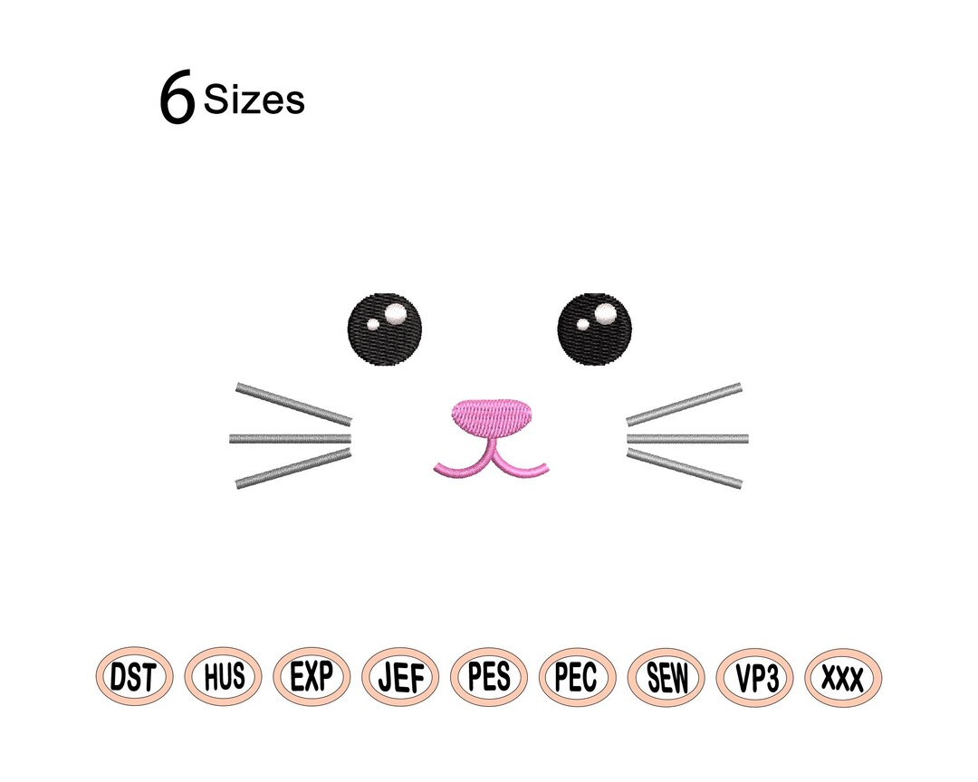 Bunny Face Embroidery Design, Bunny Face Digital Embroidery, Easter ...