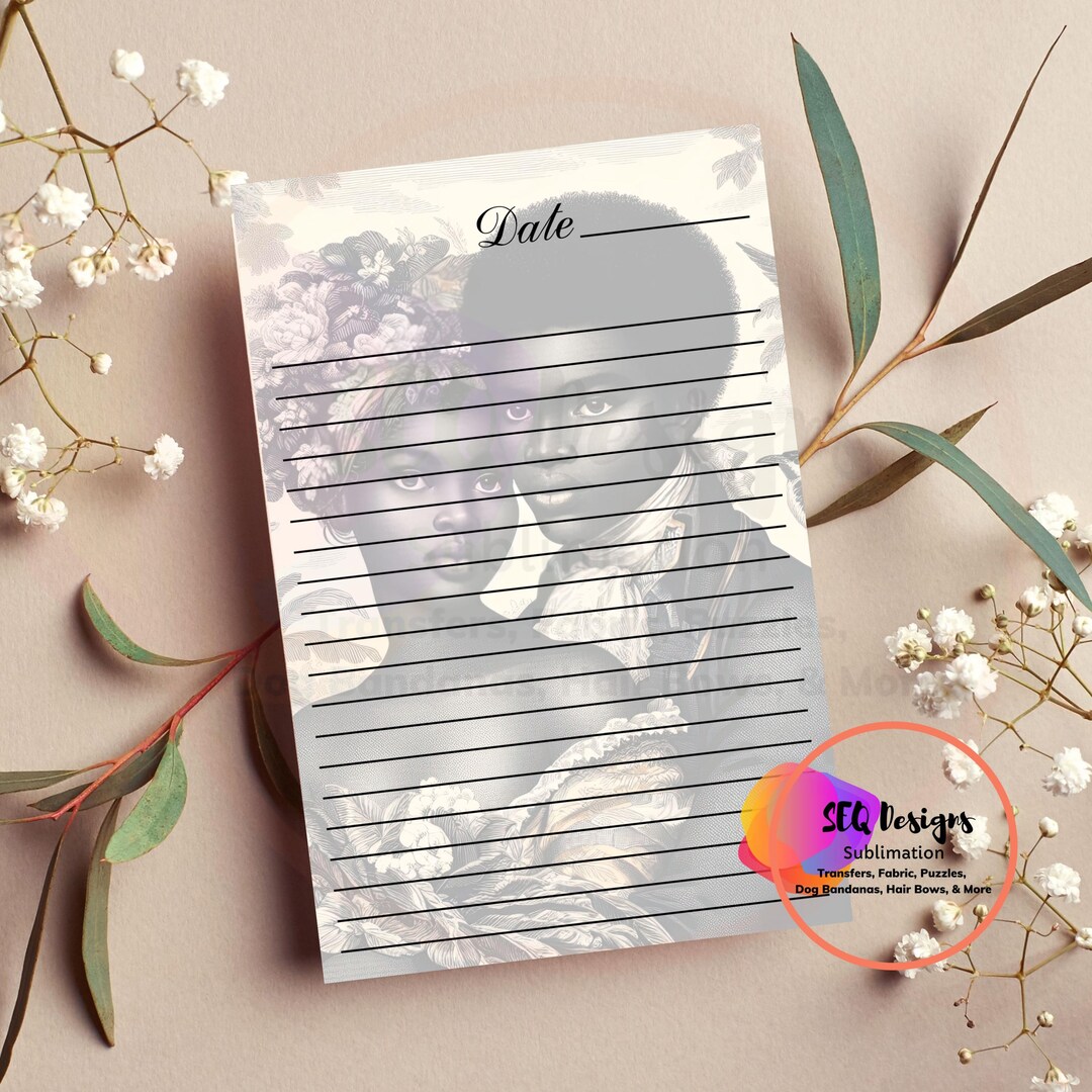 Notepad Beautiful Black Vintage Style Regal African American Couple ...