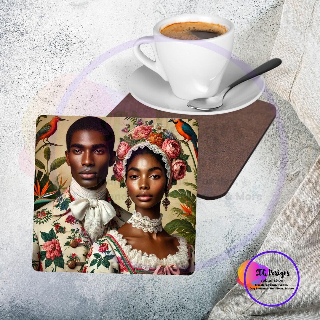 Coaster Beautiful Black Vintage Style Regal African American Couple ...