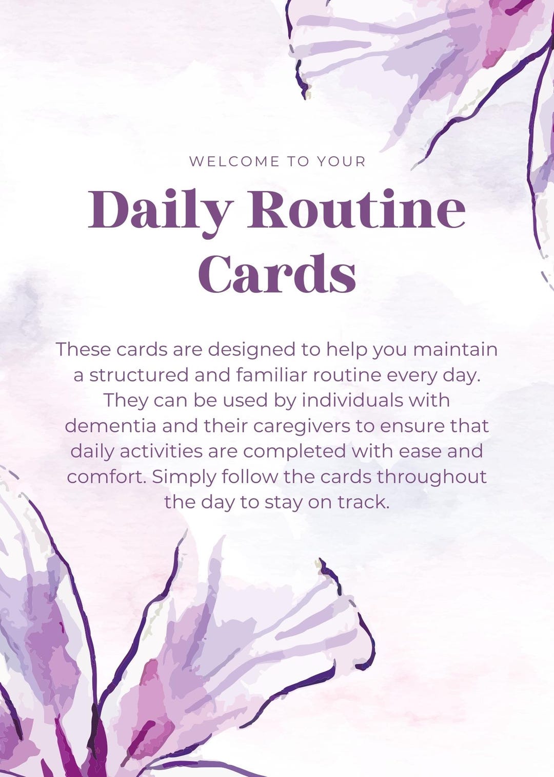 Dementia Daily Routine Digital Download - Etsy