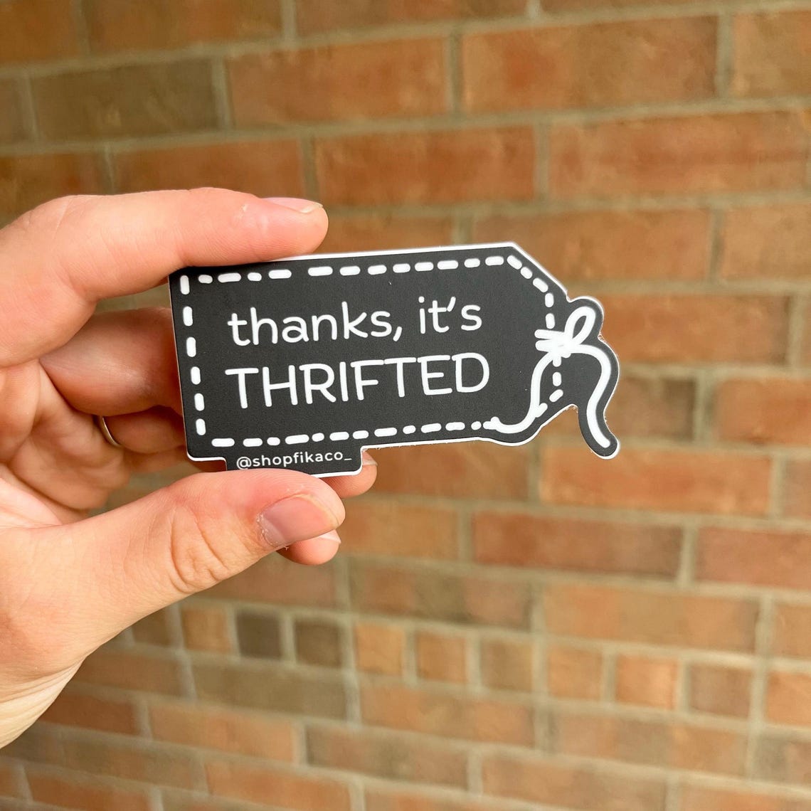 Thanks, It’s Thrifted Vinyl Sticker - Sustainable Textiles - Vintage ...