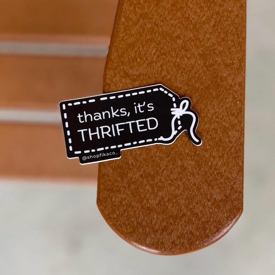 Thanks, It’s Thrifted Vinyl Sticker - Sustainable Textiles - Vintage ...