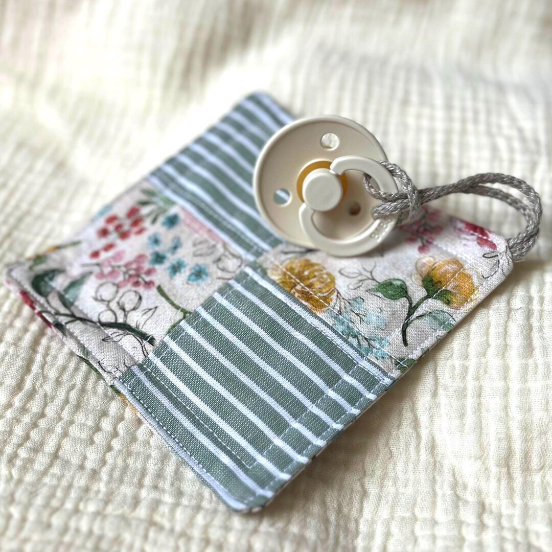 Pacifier Lovey Toy | Natural Fibers Quilted Cotton | Baby Shower Gift ...