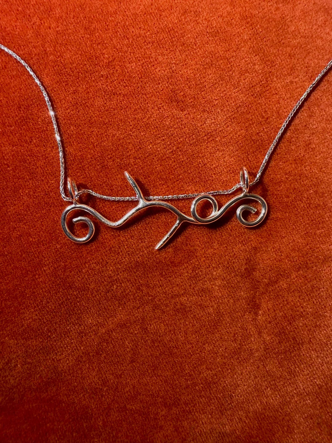 Handcrafted Sterling Silver Thorn and Vine Charm Pendant - Etsy