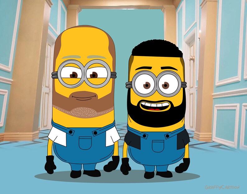 Best Seller* Christmas Gift MINIONS Custom Portrait Couple Gift ...