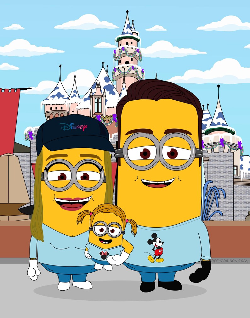 Best Seller* Christmas Gift MINIONS Custom Portrait Couple Gift ...