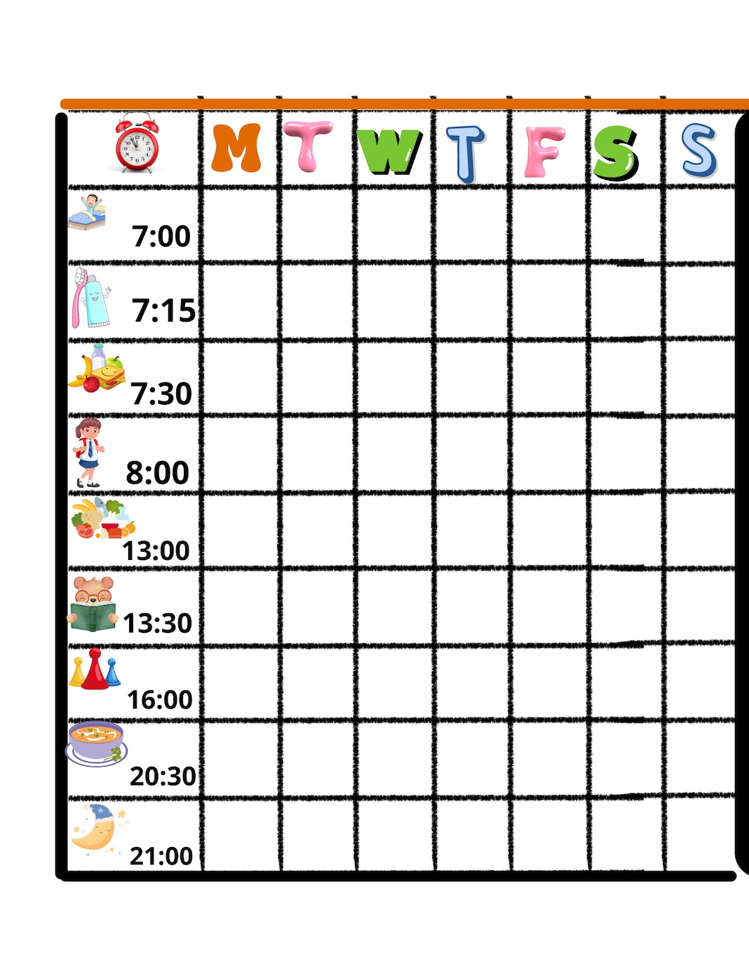A Weekly Chart That Helps Moms Create Habits for Their Little Ones. - Etsy