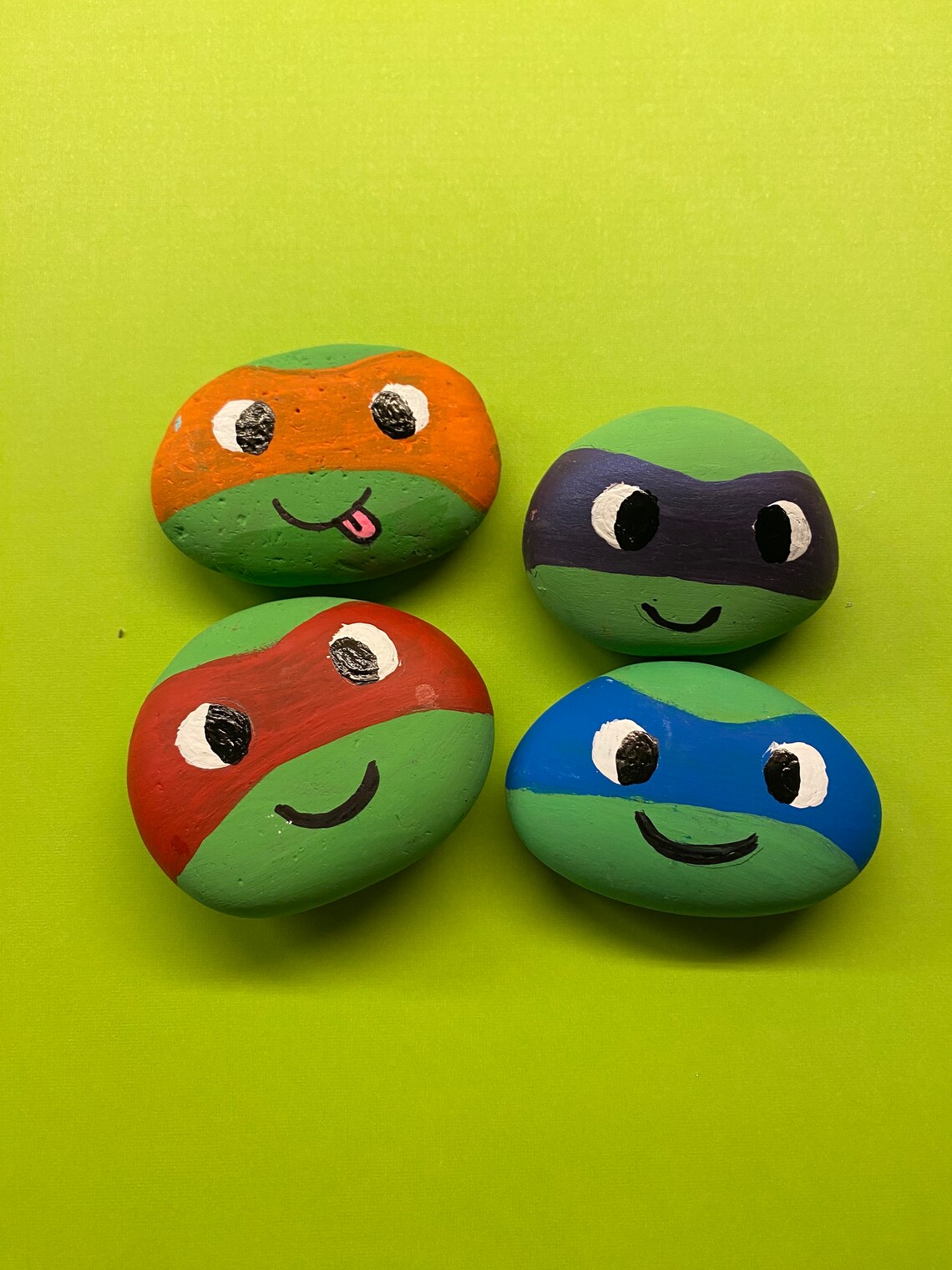 Ninja Turtle Painted Rocks - Etsy