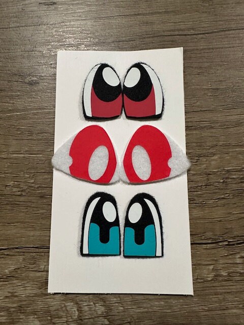 30mm (1.18in) Pokemon Style Felt Eyes for Amigurumi Crochet; Charmander ...