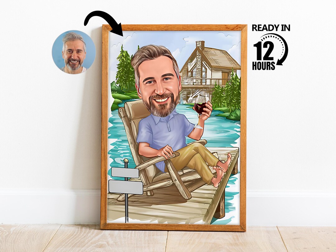 Custom Retirement Cartoon Portrait,retirement Caricature From Photo ...