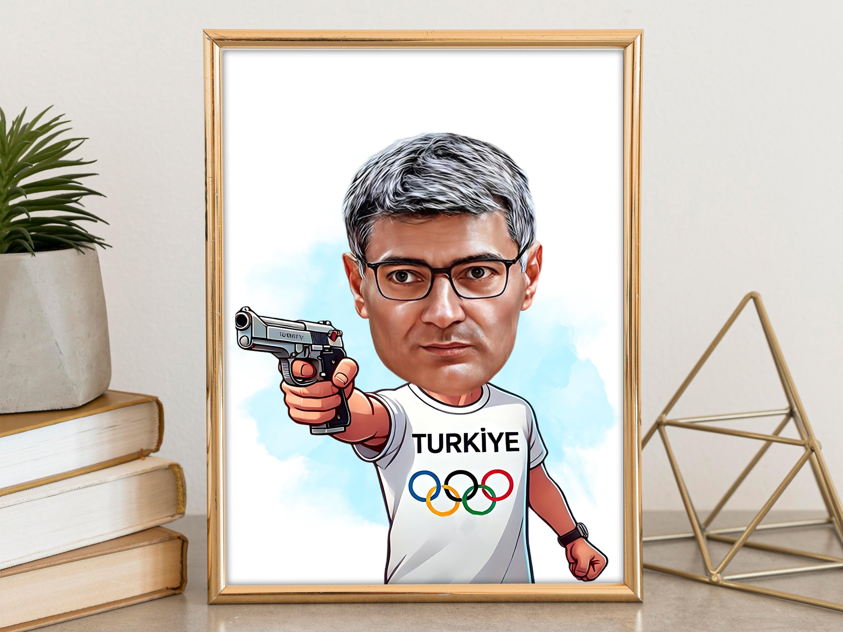 Custom Yusuf Dikec Cartoon Portrait, Yusuf Dikec Caricature, Turkish ...