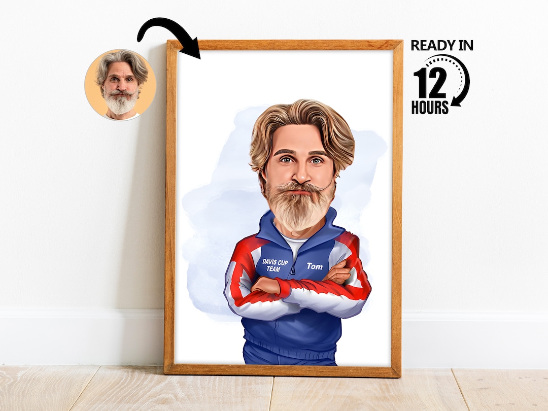 Custom Coach Cartoon Portrait,custom Coach Caricature Drawing From ...