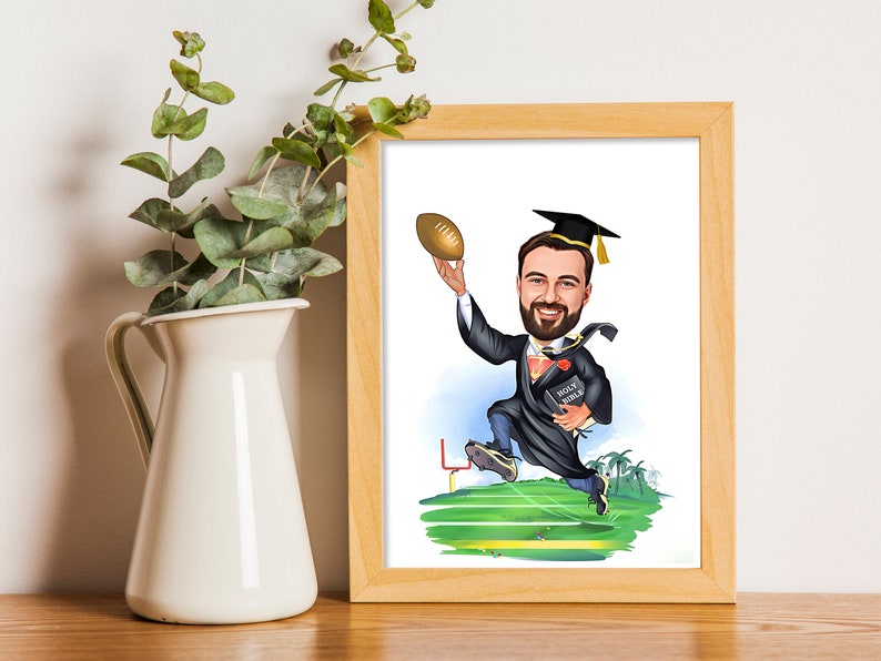 Custom Graduation Cartoon Portrait, Custom Graduation Caricature,funny ...