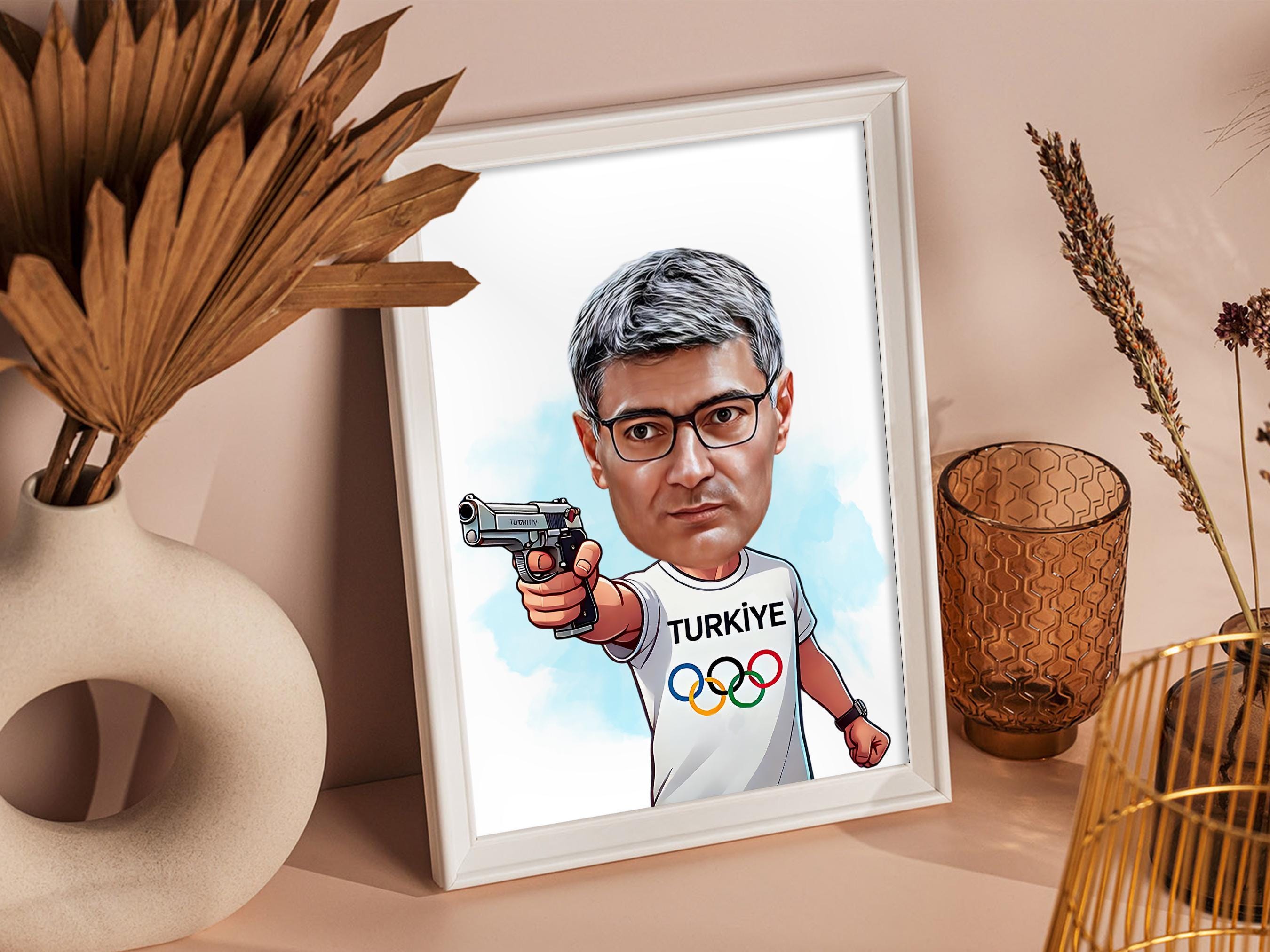 Custom Yusuf Dikec Cartoon Portrait, Yusuf Dikec Caricature, Turkish ...
