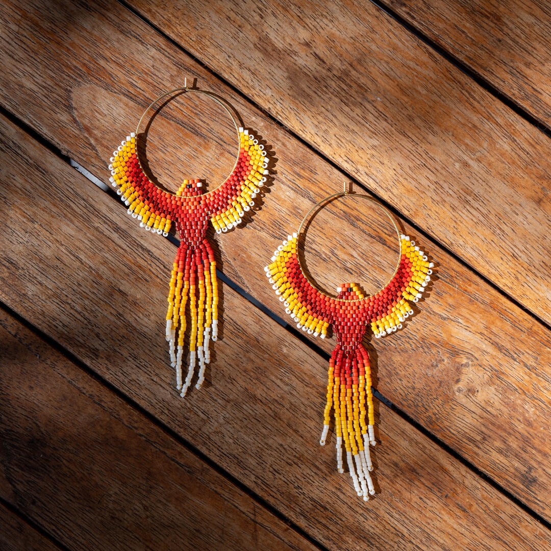 Phoenix - Earrings - Etsy