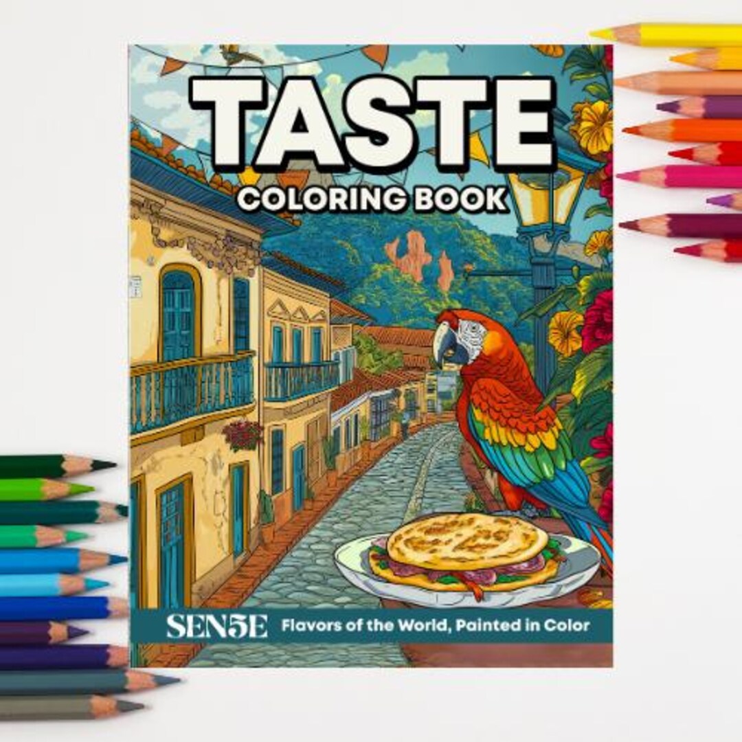 TASTE Coloring Book: Flavors of the World, Painted in Color - Etsy