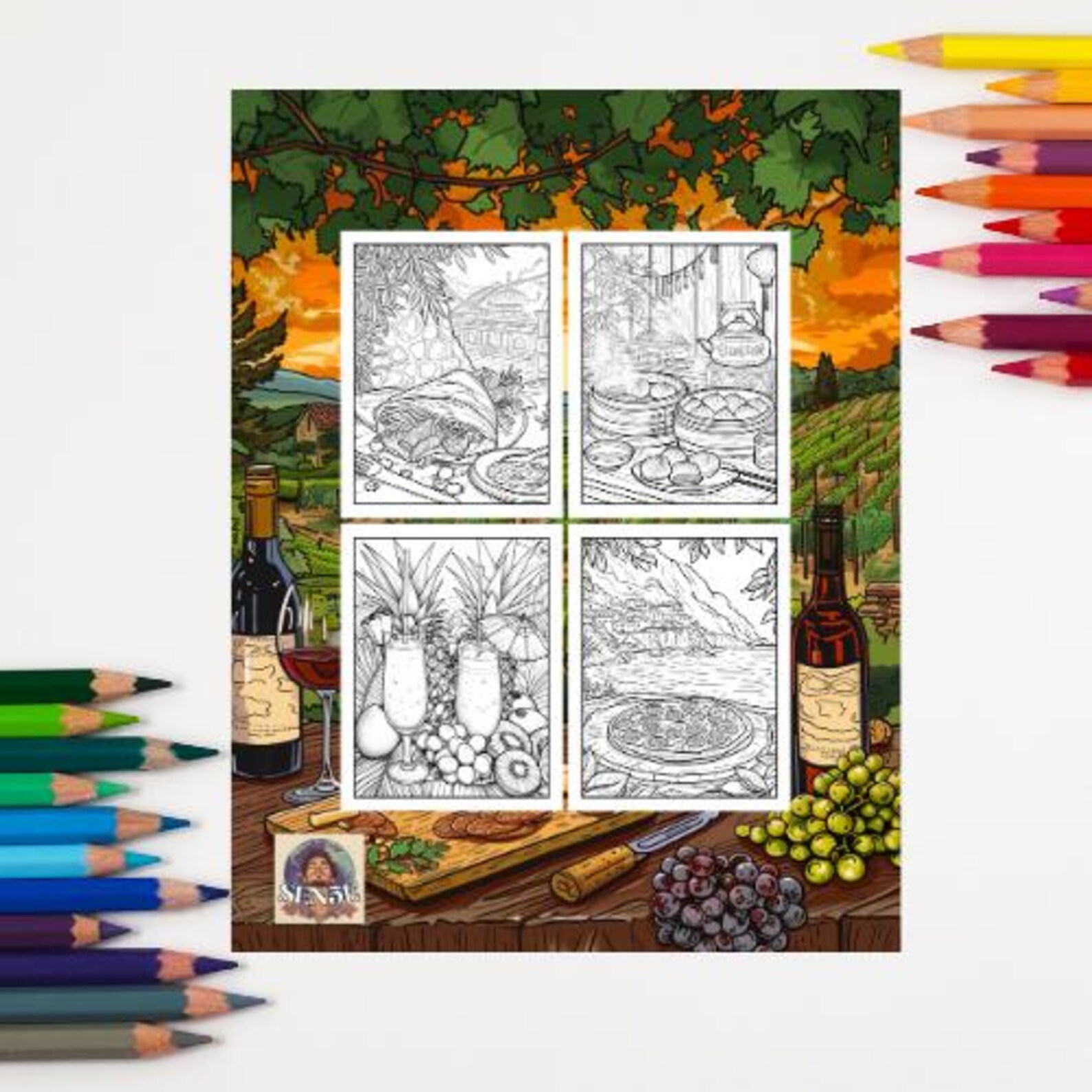 TASTE Coloring Book: Flavors of the World, Painted in Color - Etsy