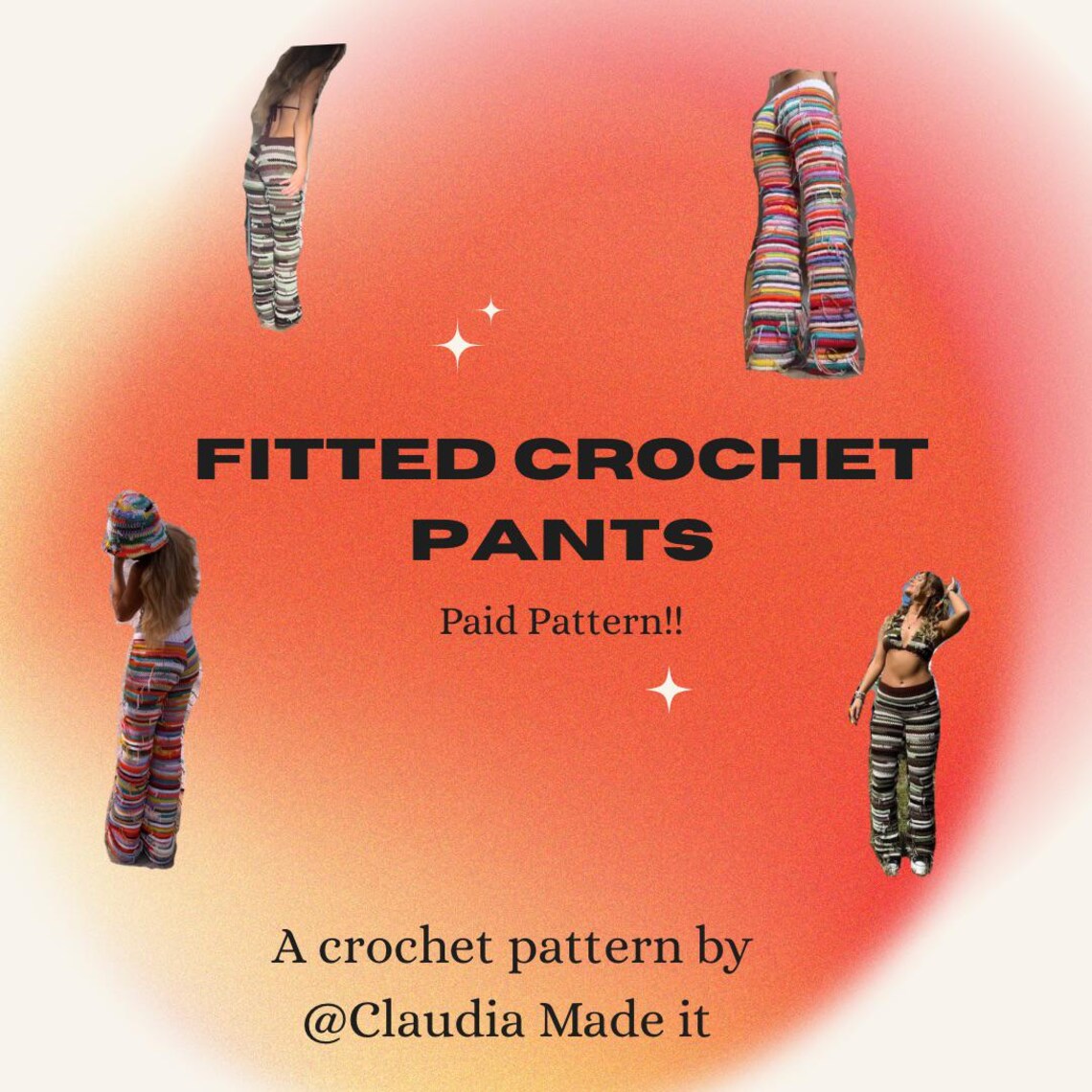 Hip Hugger Crochet Pants Pattern - Etsy