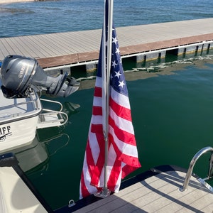 Boat Flagpole and Mount for 6” Pull up Dock Cleat - Etsy