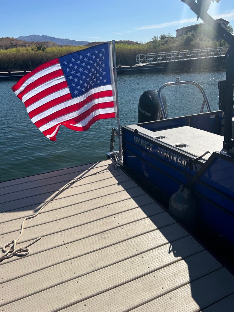 Universal Flagpole and Mount for Deck/pontoon Boats - Etsy