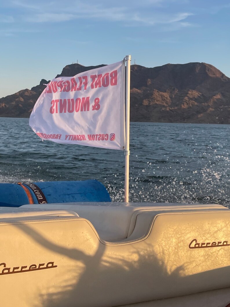 Boat Flagpole and Transom Mount for 1/2” U-bolt “speed Boats” - Etsy