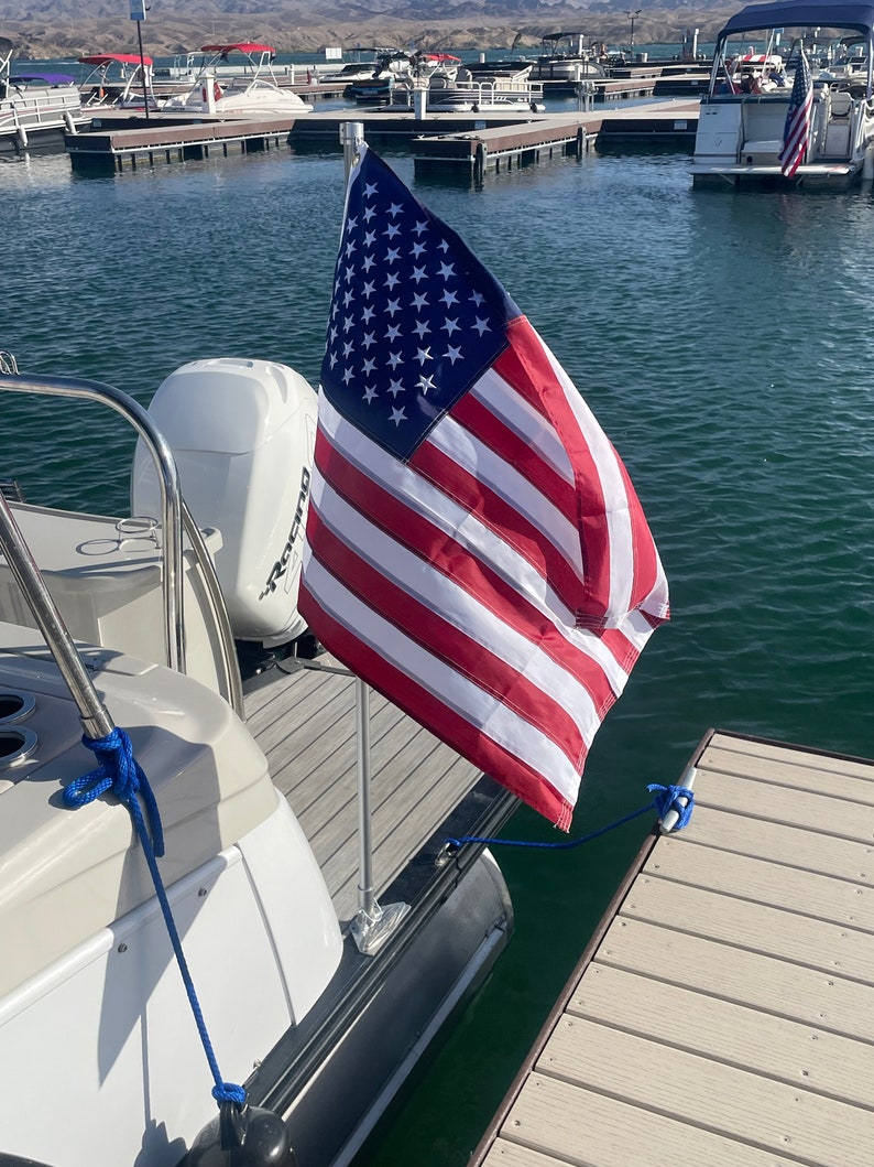 Boat Flagpole and Mount for 6” Pull up Dock Cleat - Etsy