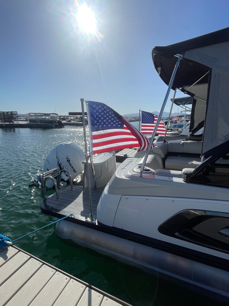 Boat Flagpole and Mount for 6” Pull up Dock Cleat - Etsy
