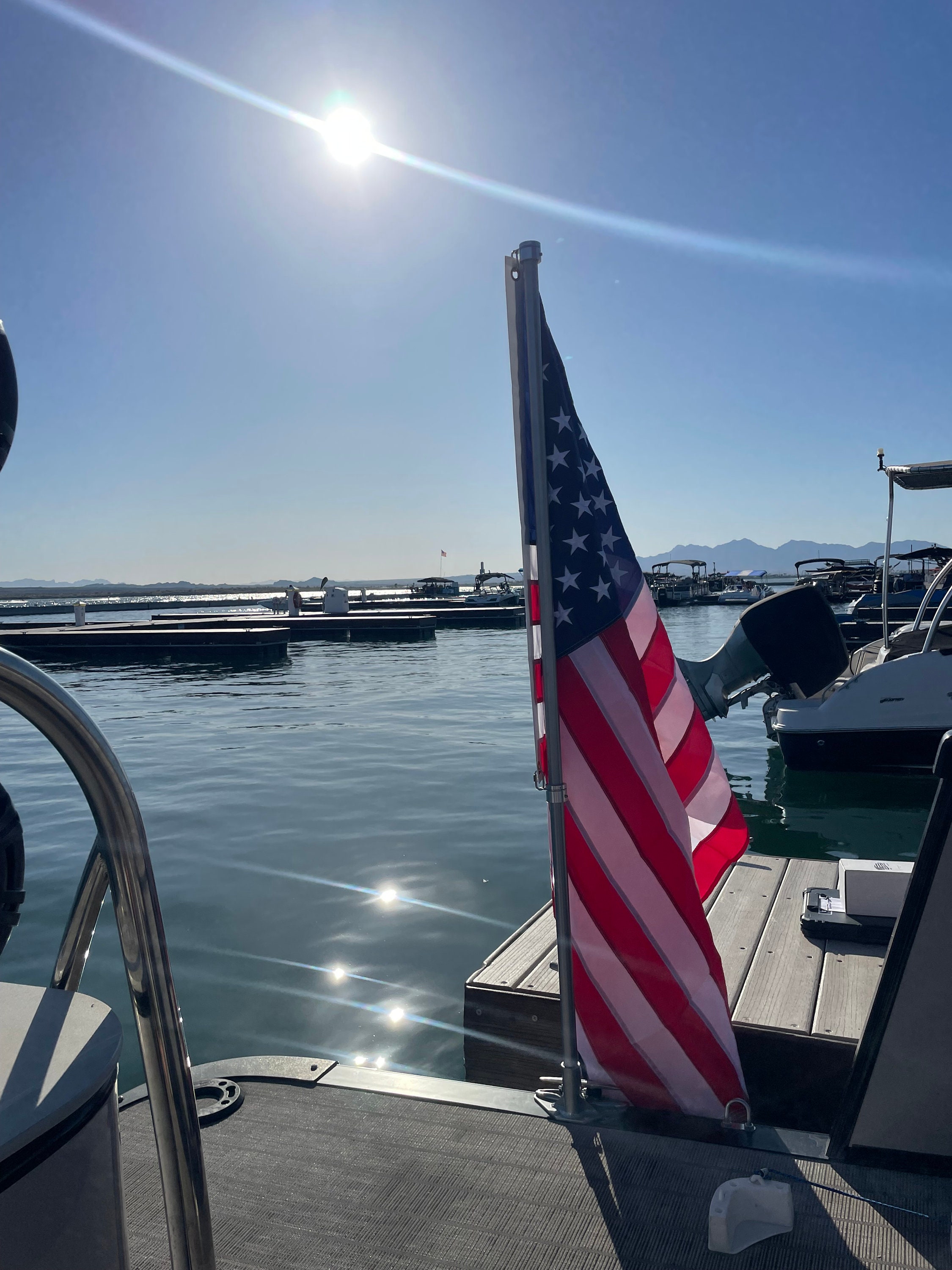 Boat Flagpole and Mount for 6” Pull up Dock Cleat - Etsy