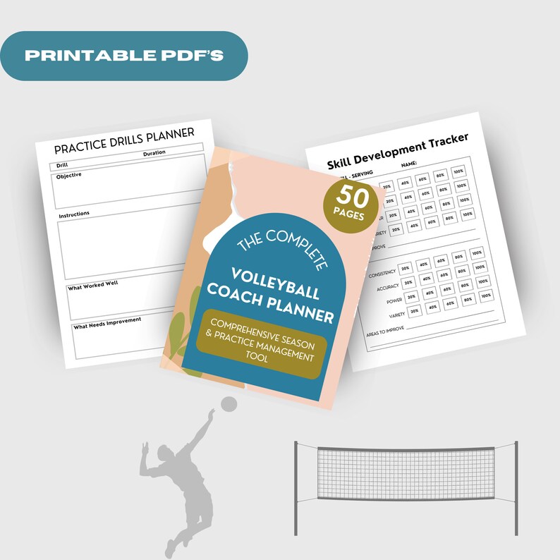 Volleyball Printable | Volleyball Practice Plan | Volleyball Formations ...