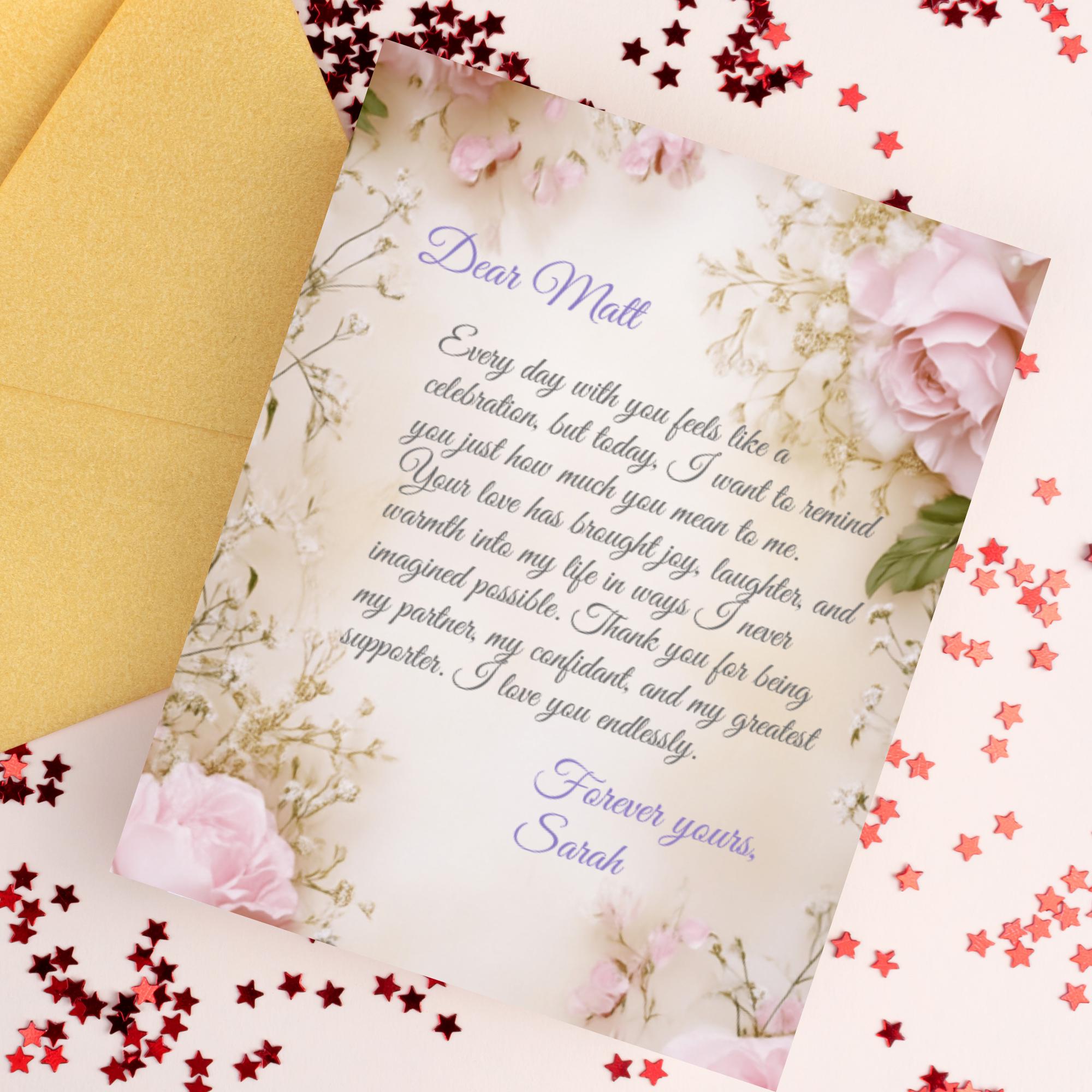 Valentine Love Letter | Romantic Love Letters | Valentines Day Love ...