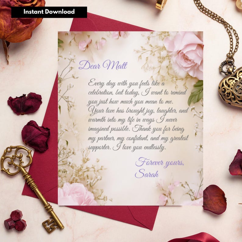 Valentine Love Letter | Romantic Love Letters | Valentines Day Love ...