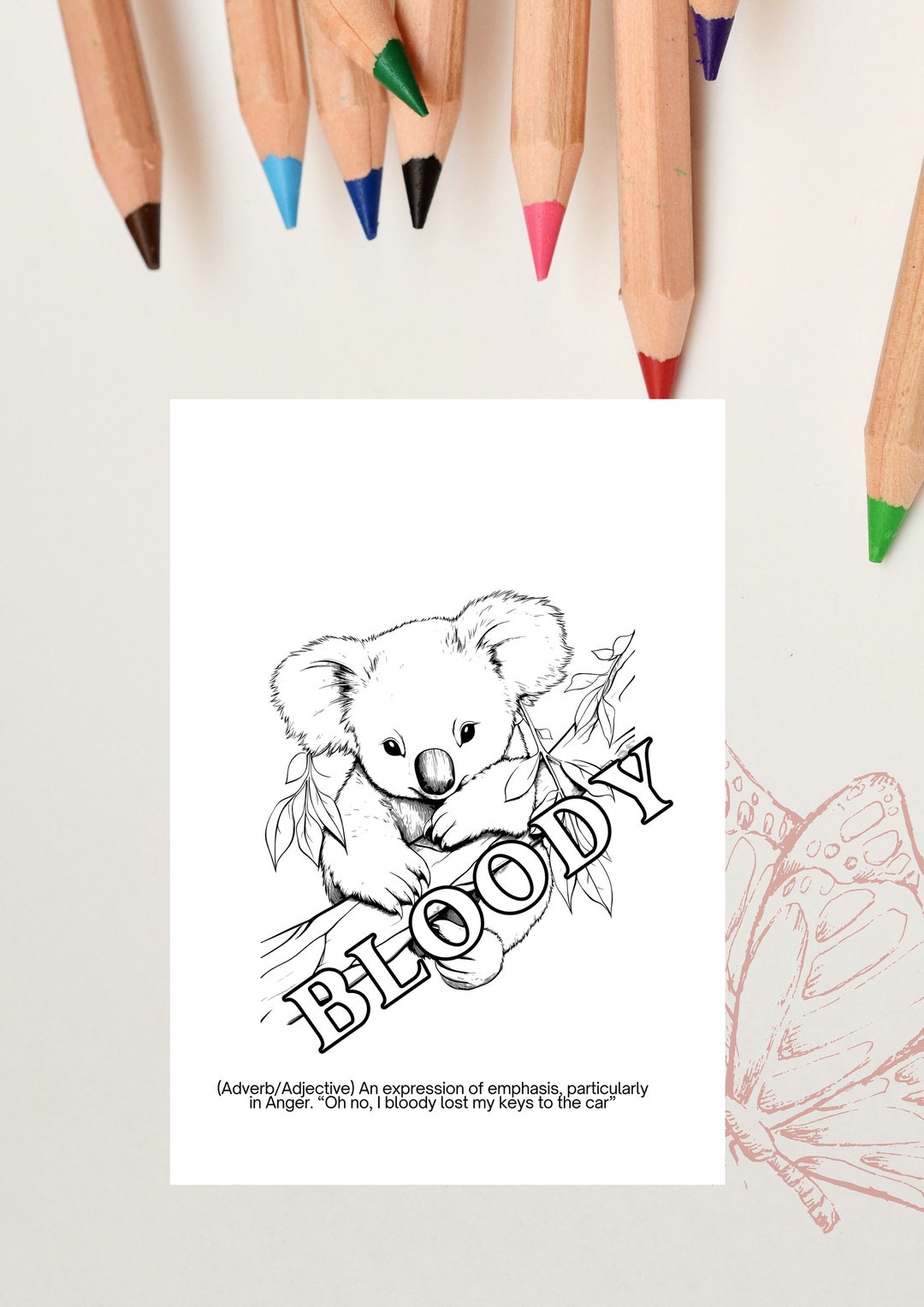 Australian Slang Coloring Book for Adults Aussie Sayings Adult Coloring ...