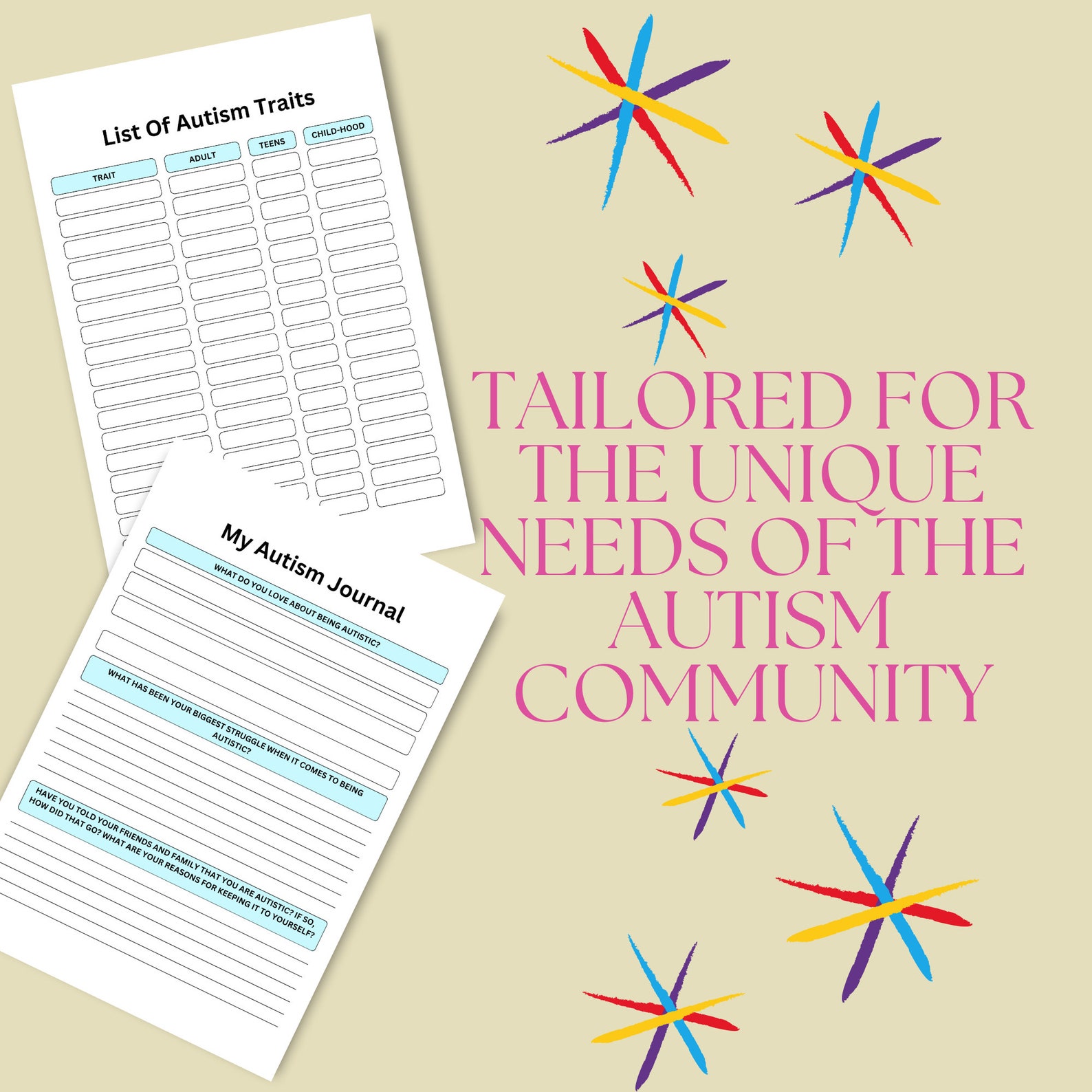 Autism Planner Printable, Autism Workbook, Daily Routine Tracker ...
