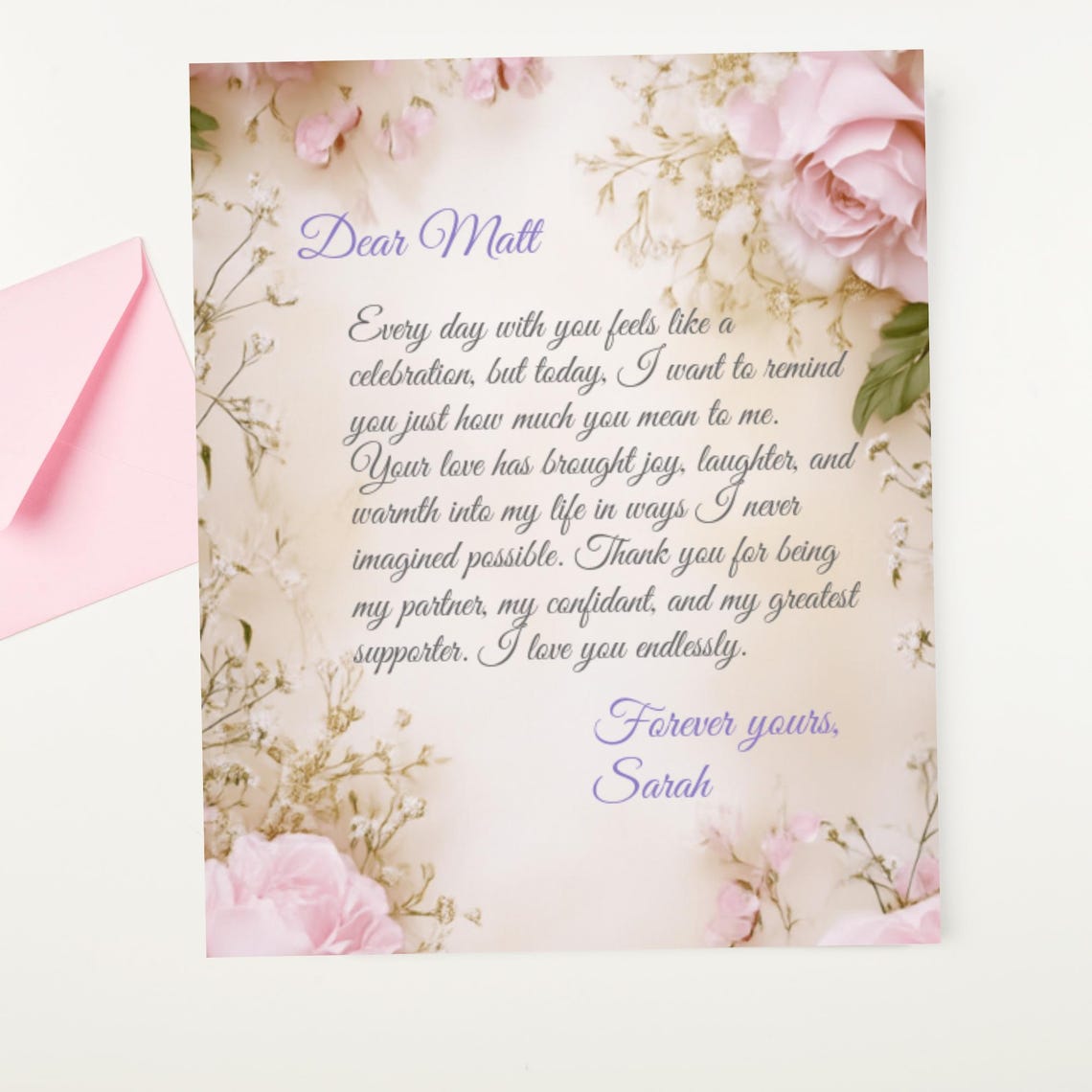 Valentine Love Letter | Romantic Love Letters | Valentines Day Love ...