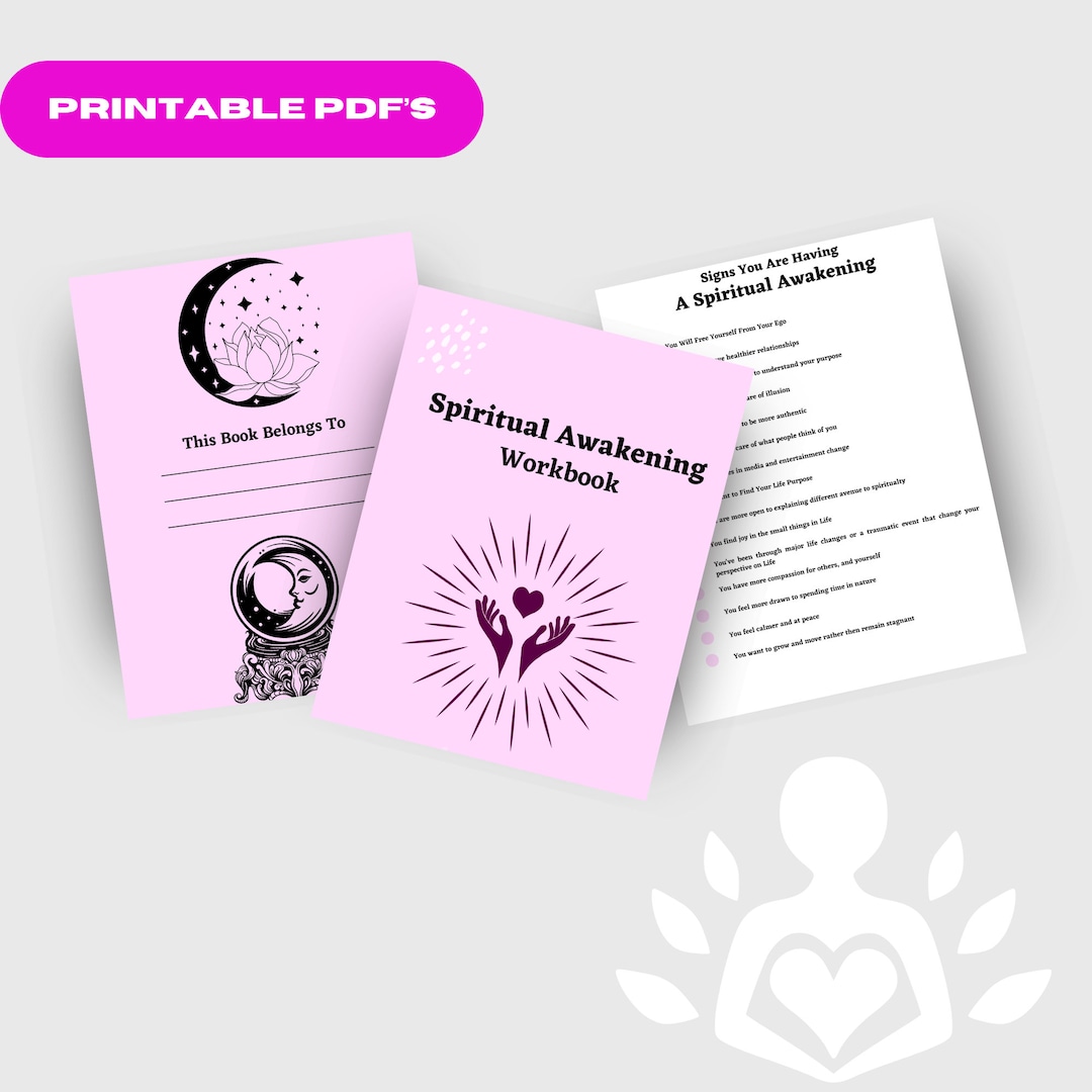 Spiritual Awakening Workbook, Printable for Self Discovery, Anxiety ...