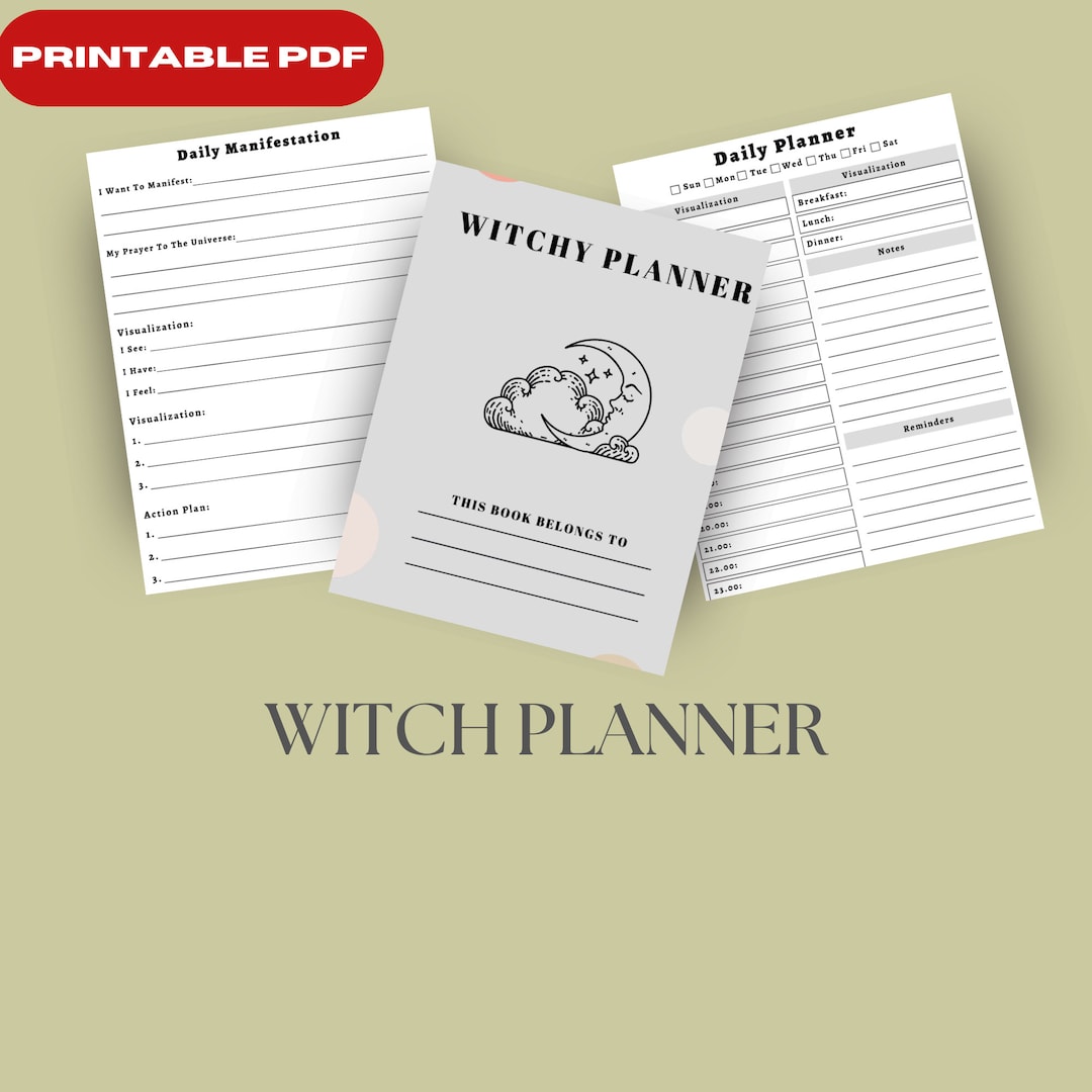 Witchy Planner | 2024 Witch Planner | Witch Planner Pages | Witch ...