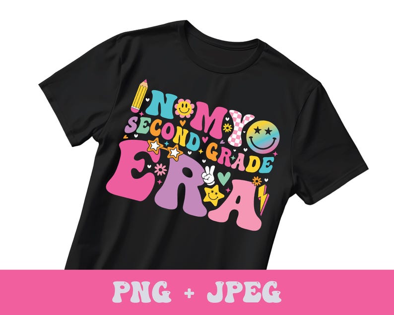 In My Second Grade Era Png, Groovy Back to School Teacher Student Png ...