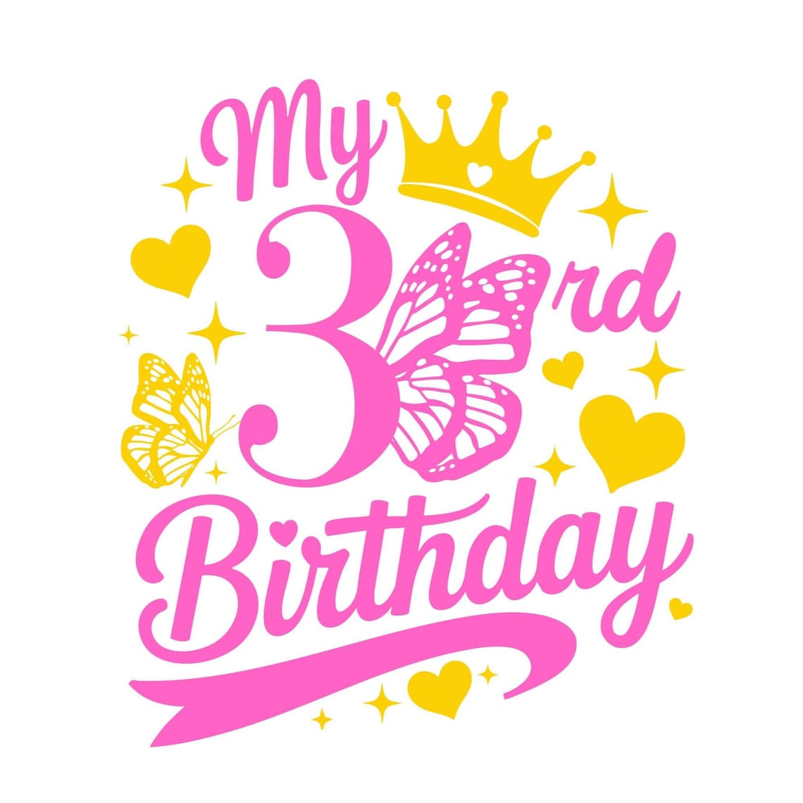 Girl 3rd Birthday Svg Png, Its My Birthday Toddler Svg Png, Third ...