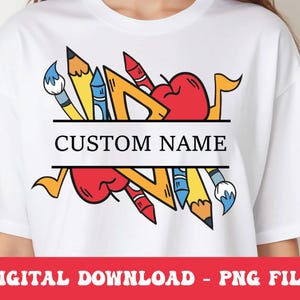 Personalized Teacher Design Png, Custom Teacher Name Png, Back to ...