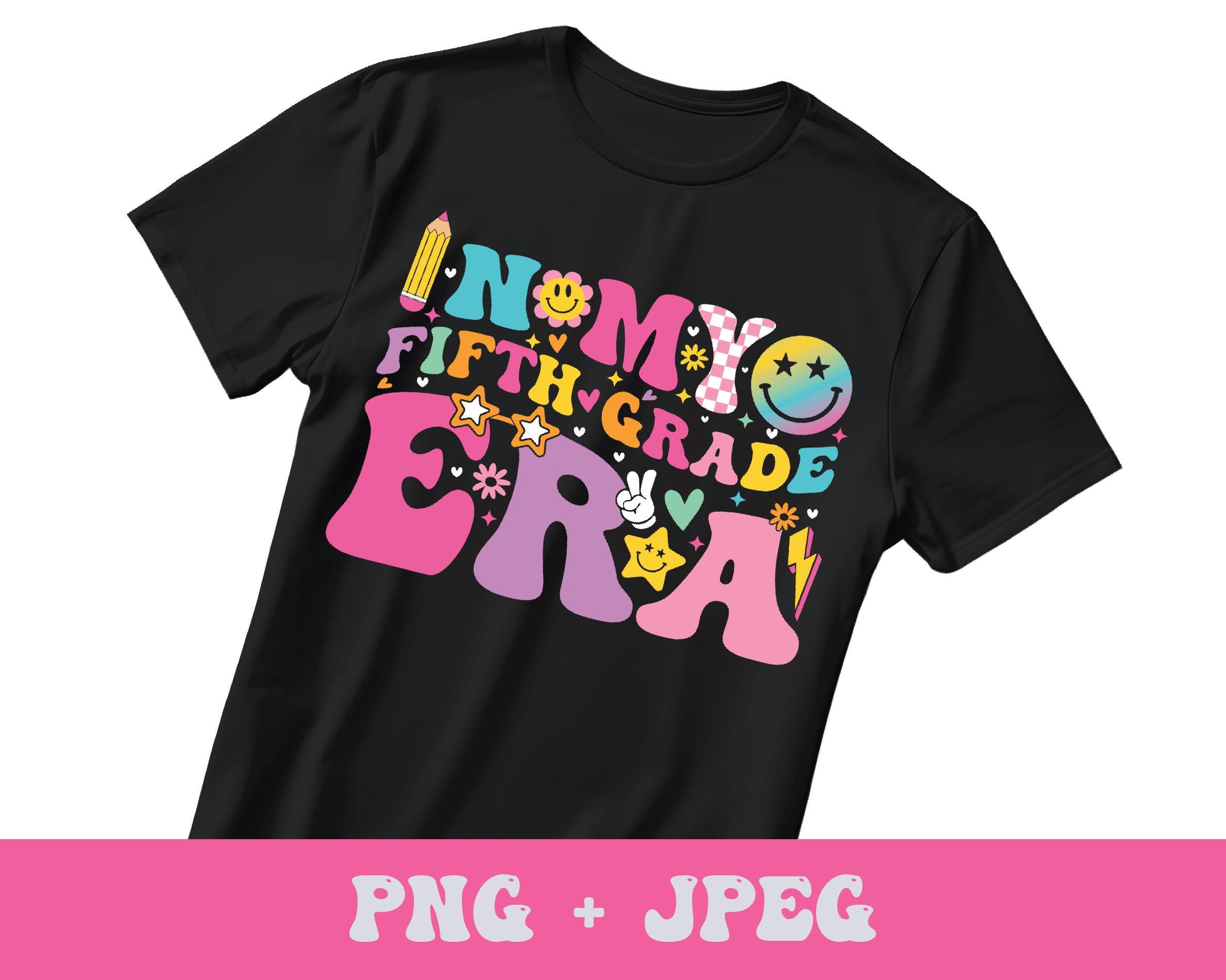 In My Fifth Grade Era Png, Groovy Back to School Teacher Student Png ...