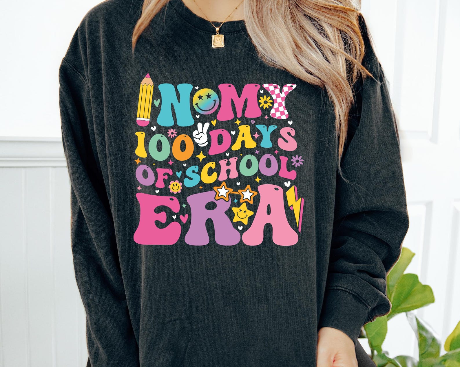 In My 100 Days of School Era Svg Png, 100 Days of School Svg, Groovy ...