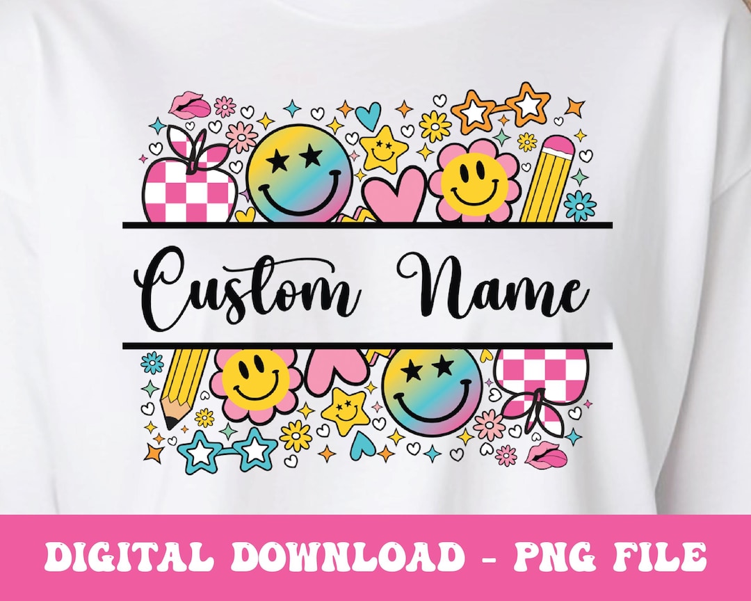 Personalized Teacher Design Png, Custom Teacher Name Png, Back to ...